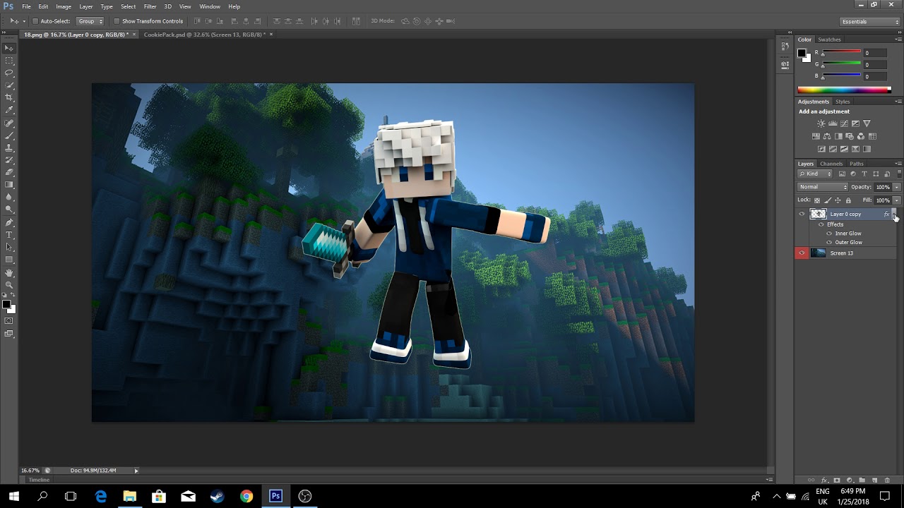 Tutorial Photoshop Minecraft Avatar - YouTube