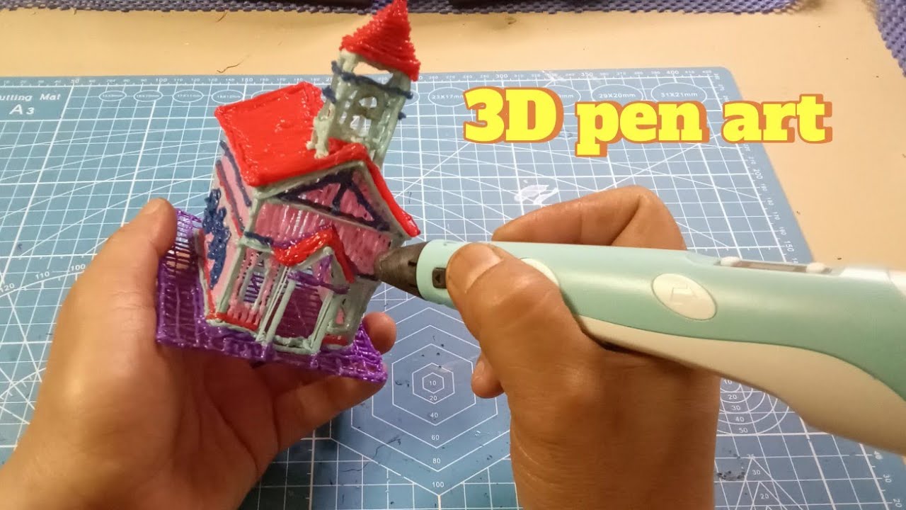 easy 3D pen art | how to make a mini chapel with 3d pen - YouTube