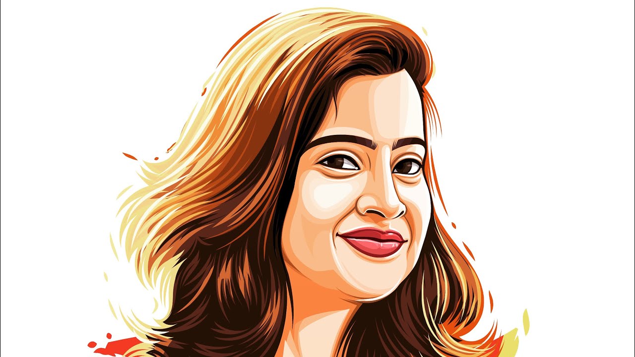 how to create vector //portrait //vector portrait illustration art// # ...