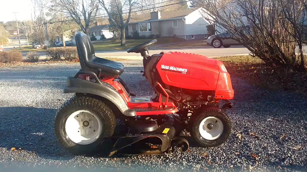 Winterizing the 24hp MTD Yard Machines 50" garden tractor - YouTube