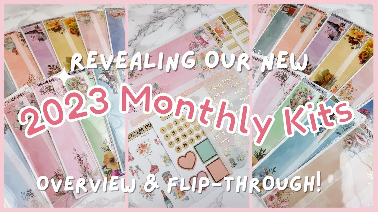 Revealing Our NEW Customizable Monthly Kits! | Sticker Guru A5Wide ...