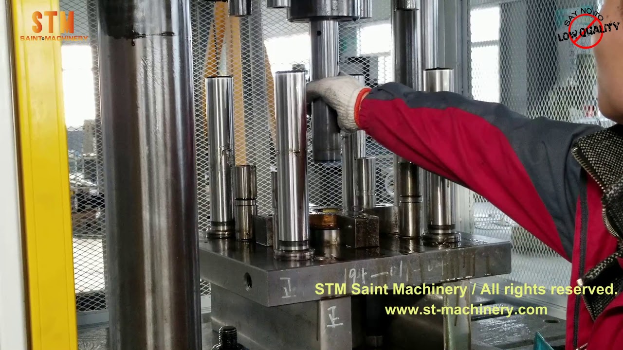 High-precision pressing machine for pipe end reducing end forming - YouTube