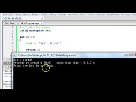 Write Compile and Run a Program in Codeblocks