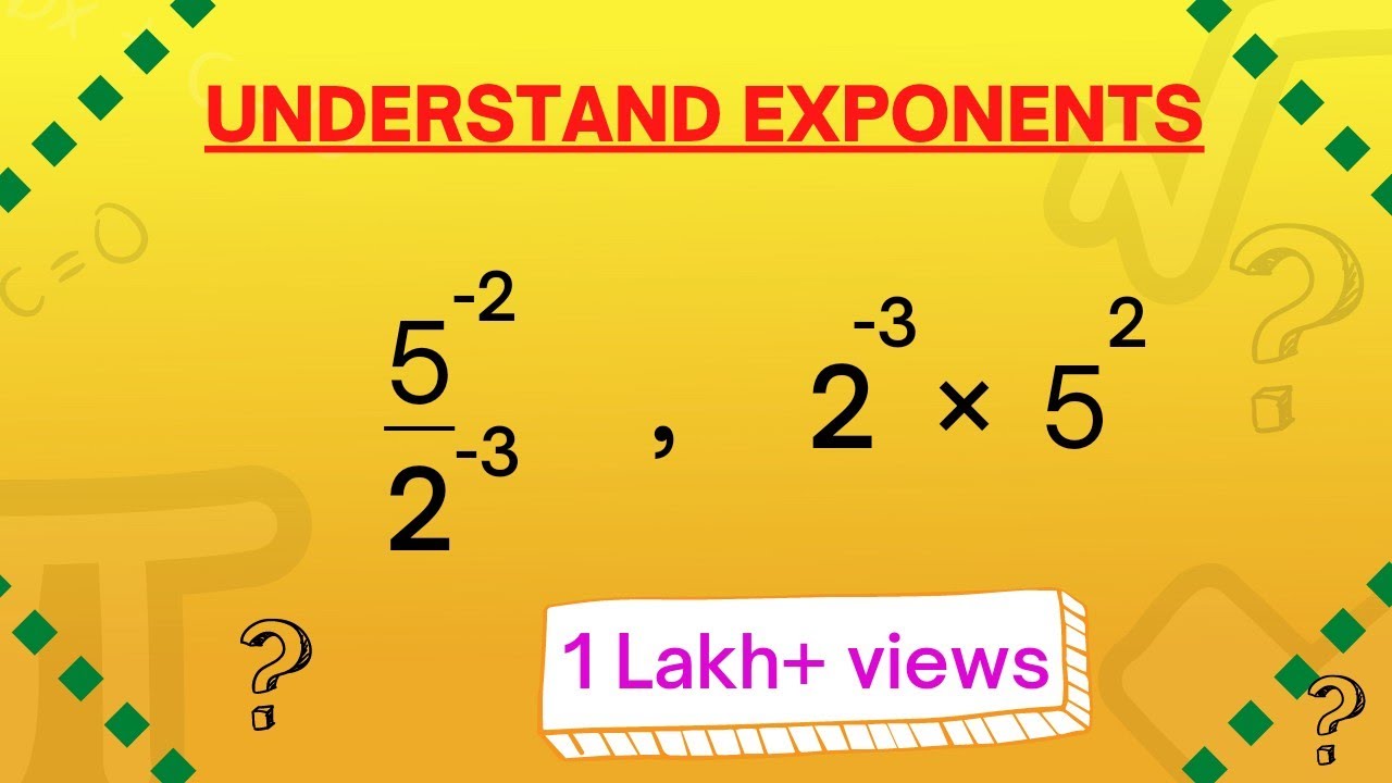 Exponents and powers ! properties and examples of exponents ! class 8-9 ...