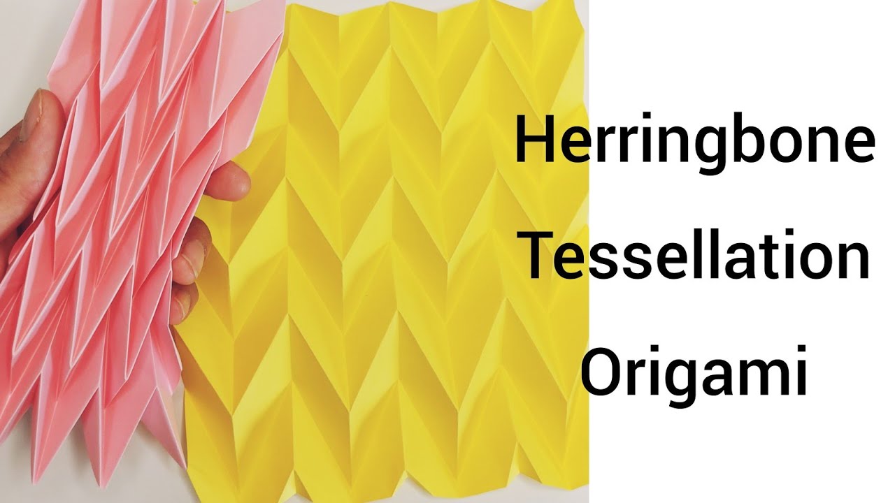 origami Herringbone Tessellation | tutorial - YouTube