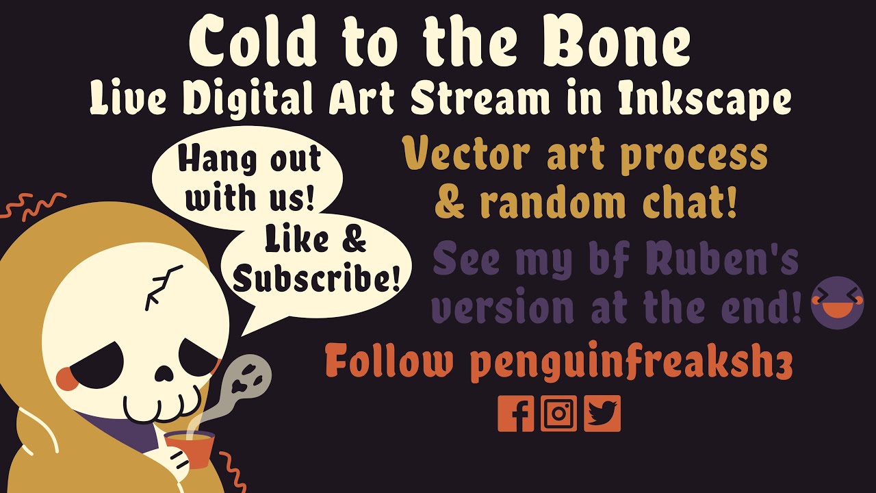 Cold to the Bone - Live Digital Art Stream in Inkscape - YouTube