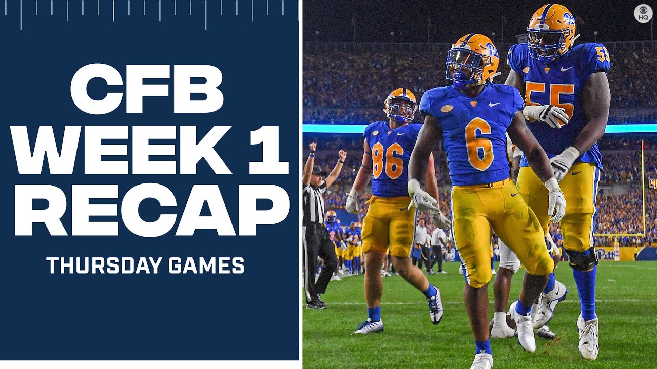 CFB Week 1 Thursday Recap: Pitt OUTLASTS WVU, Spencer Sanders SHINES ...