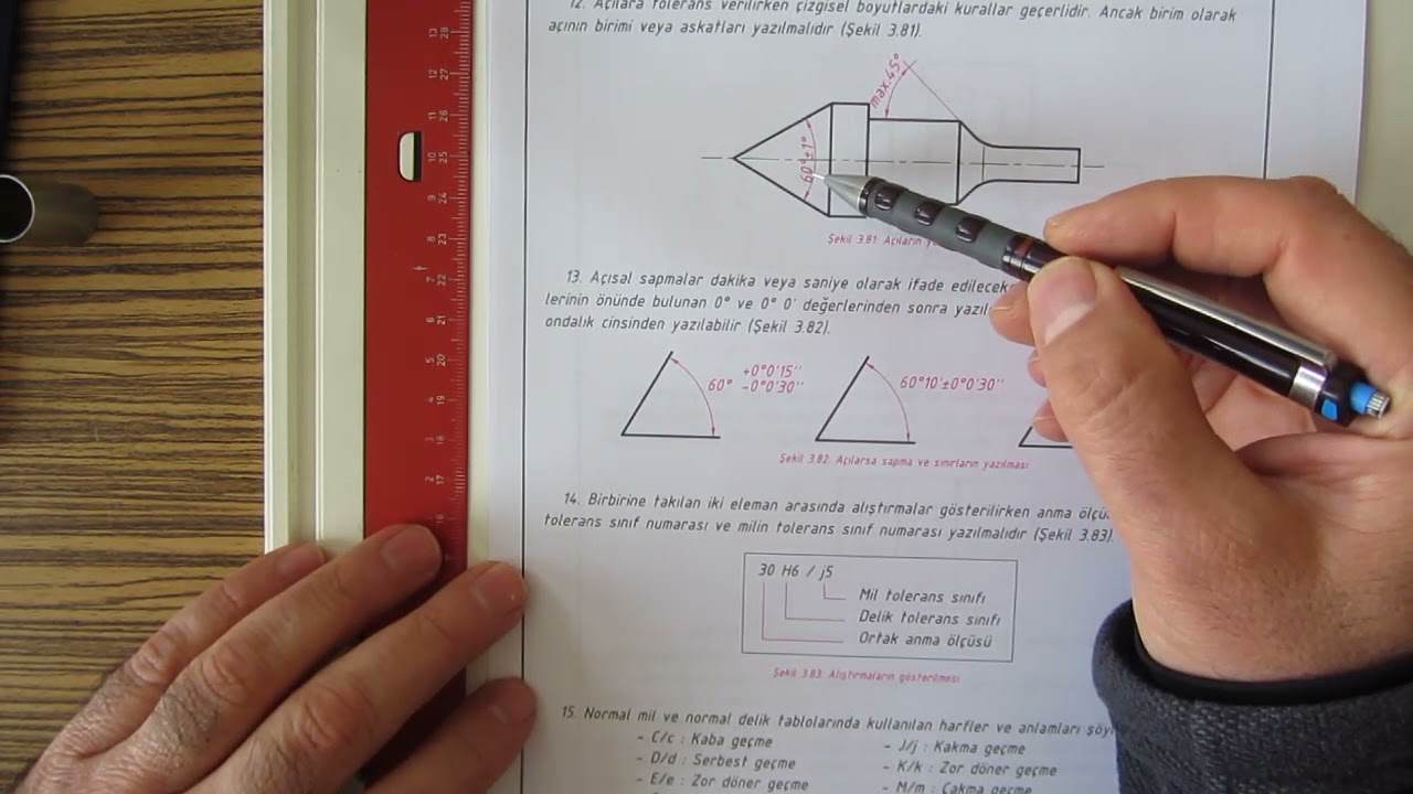 TEKNİK RESİM 131 BOYUT TOLERANSLARI GÖSTERİMİ - YouTube