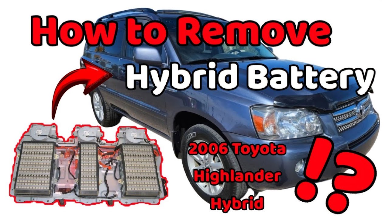 DIY How to Remove Hybrid Battery For a 2006 Toyota Highlander Hybrid ...