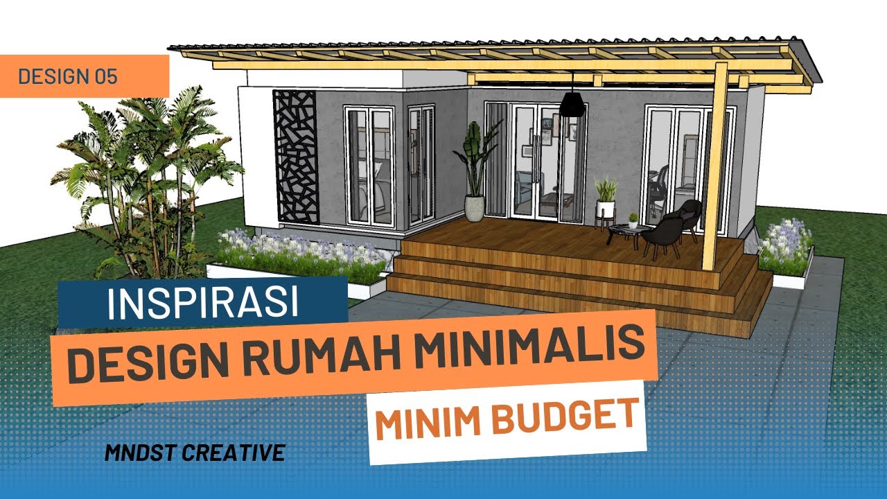DESIGN RUMAH MINIMALIS MINIM BUDGET ( TINY HOUSE ) DENGAN 2 KAMAR TIDUR ...