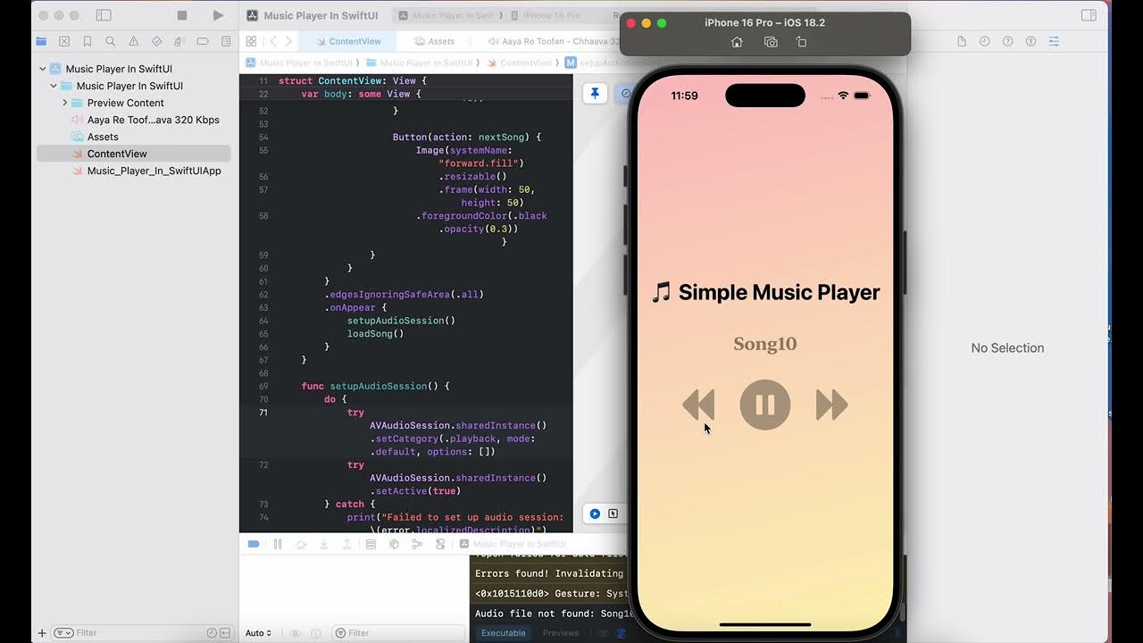 How to make Music Player in SwiftUI - YouTube