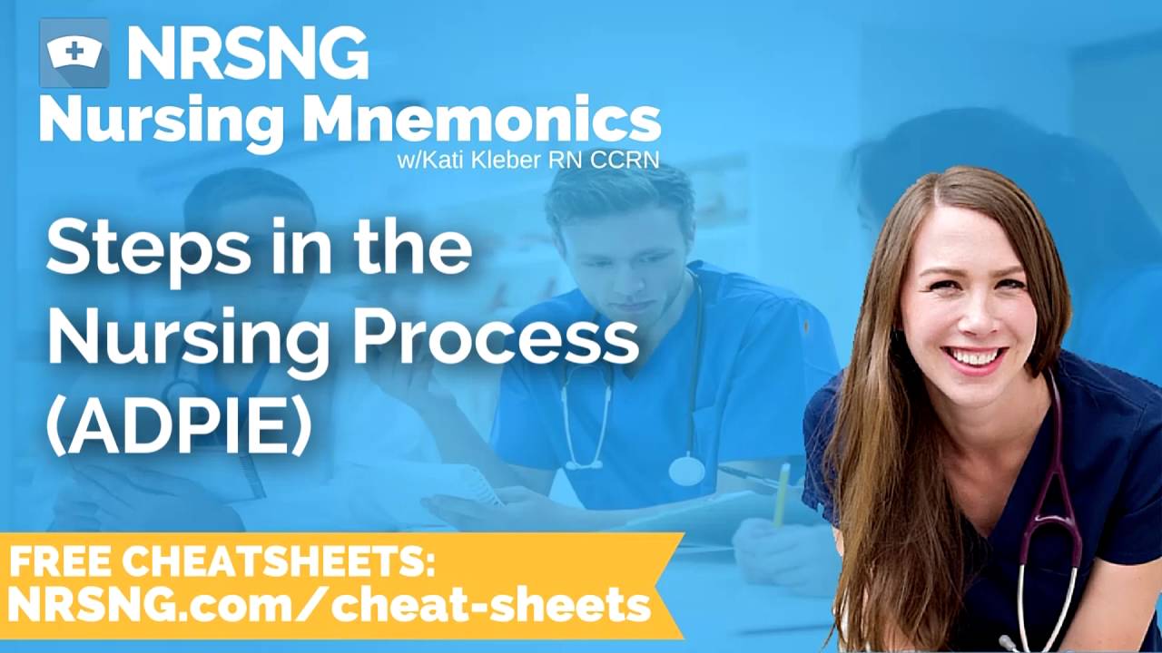 Steps in the Nursing Process ADPIE Nursing Mnemonics, Nursing School ...
