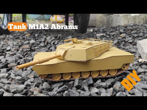 DIY Tank M1A2 Abrams Cardboard | Membuat Miniatur Tank Kardus M1 Abrams ...