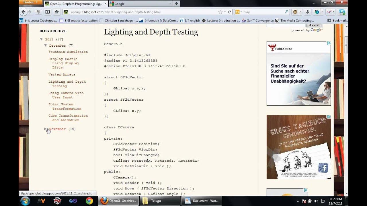 OpenGL,GLUT Graphics Programming Examples - YouTube