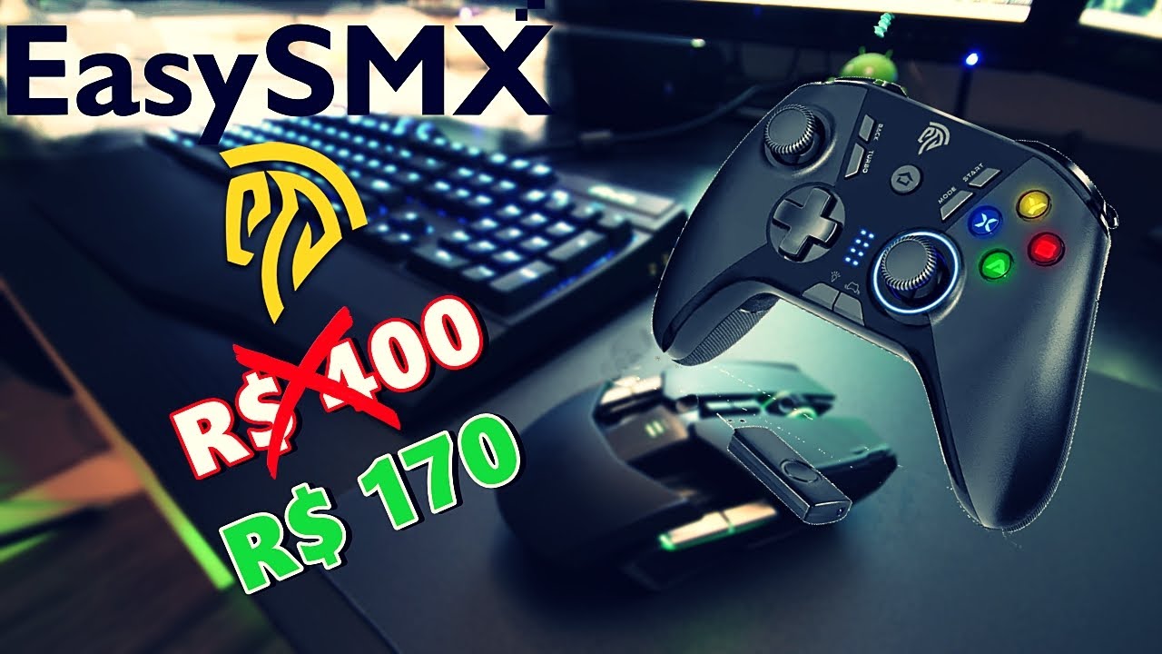 SETUP GAMER DE POBRE - UNBOXING CONTROLE EASY SMX ESM - 9110 MELHOR ...