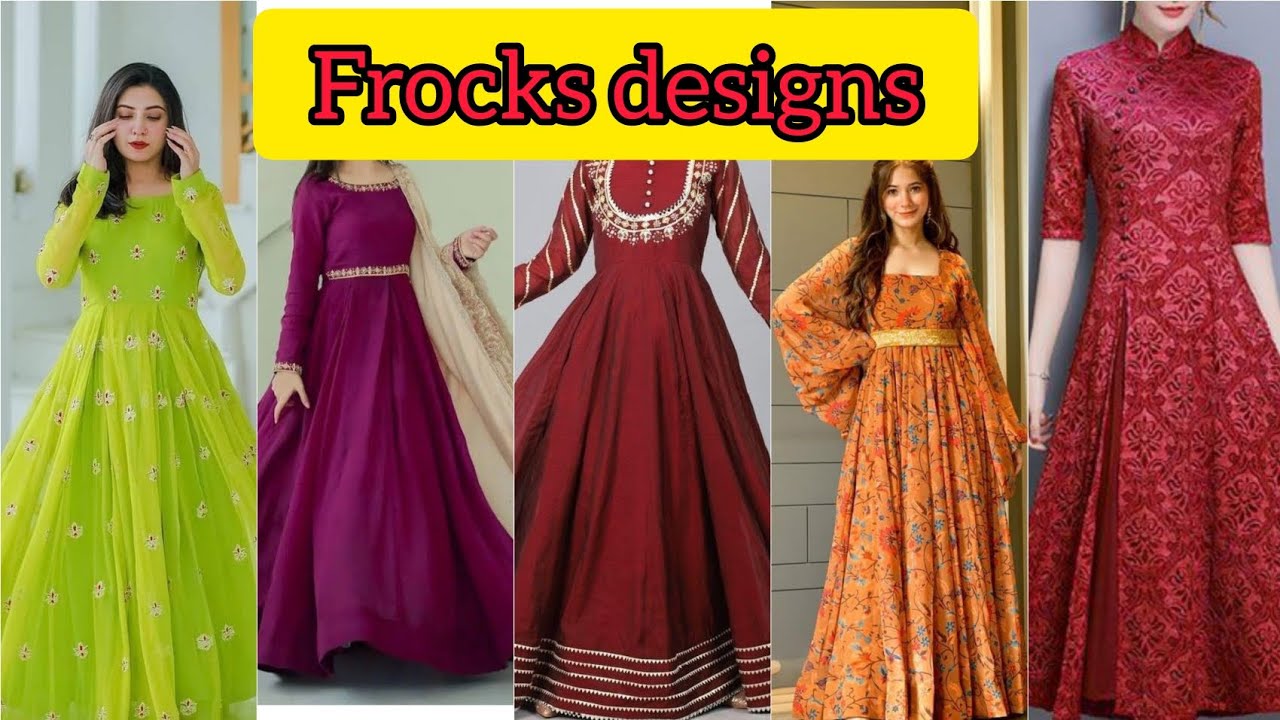 Frocks designs | Long style frock | Summer frocks | Latest designs ...