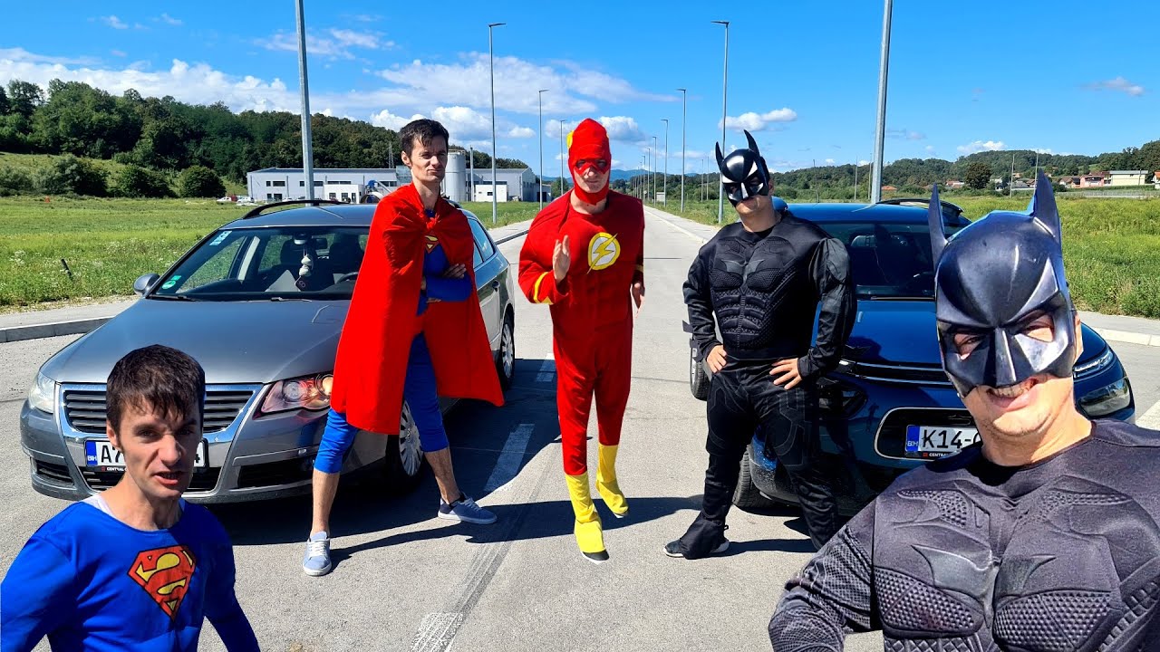 Superheroes Car Race for $100 000 - YouTube