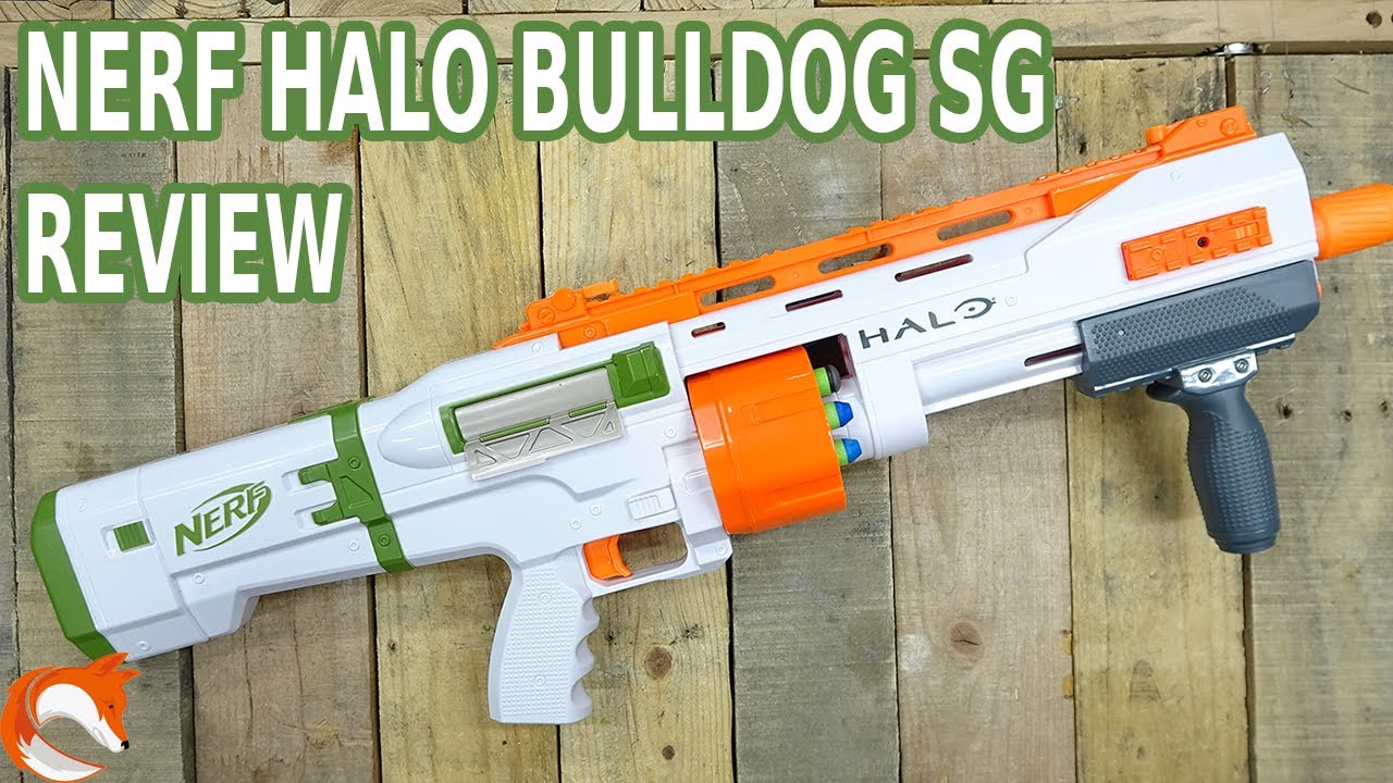 REVIEW - Nerf Halo BullDog SG Blaster SWEETNESS Unboxing - YouTube