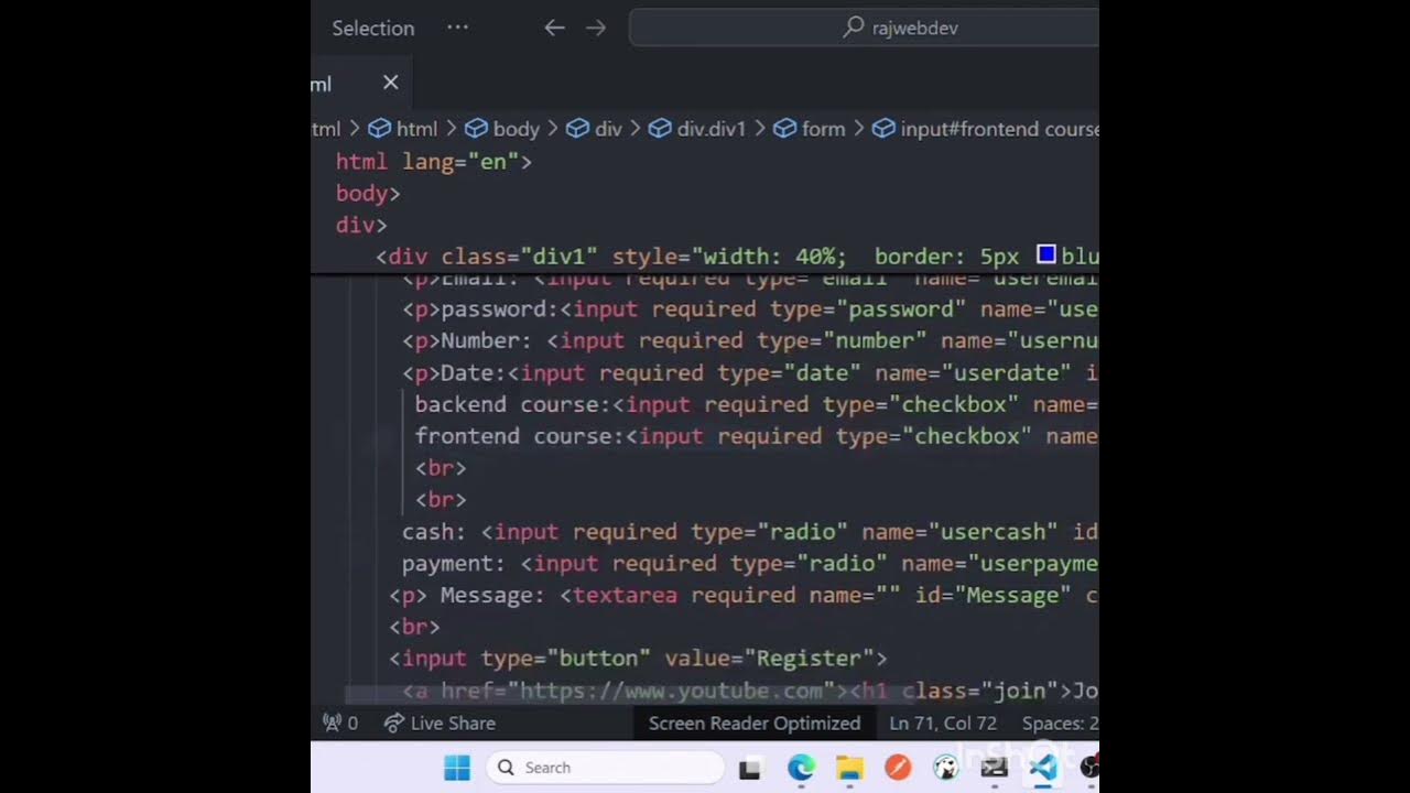 I start web development. I am 16 years old. Please guide me 😅😅#codes #web #webdelopment # ...