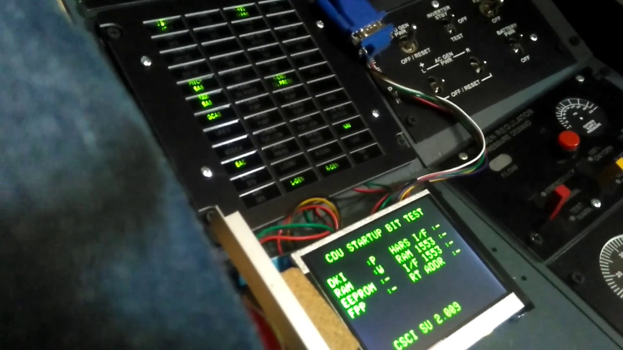 DCS home cockpit: caution panel, CDU and CMSP - YouTube