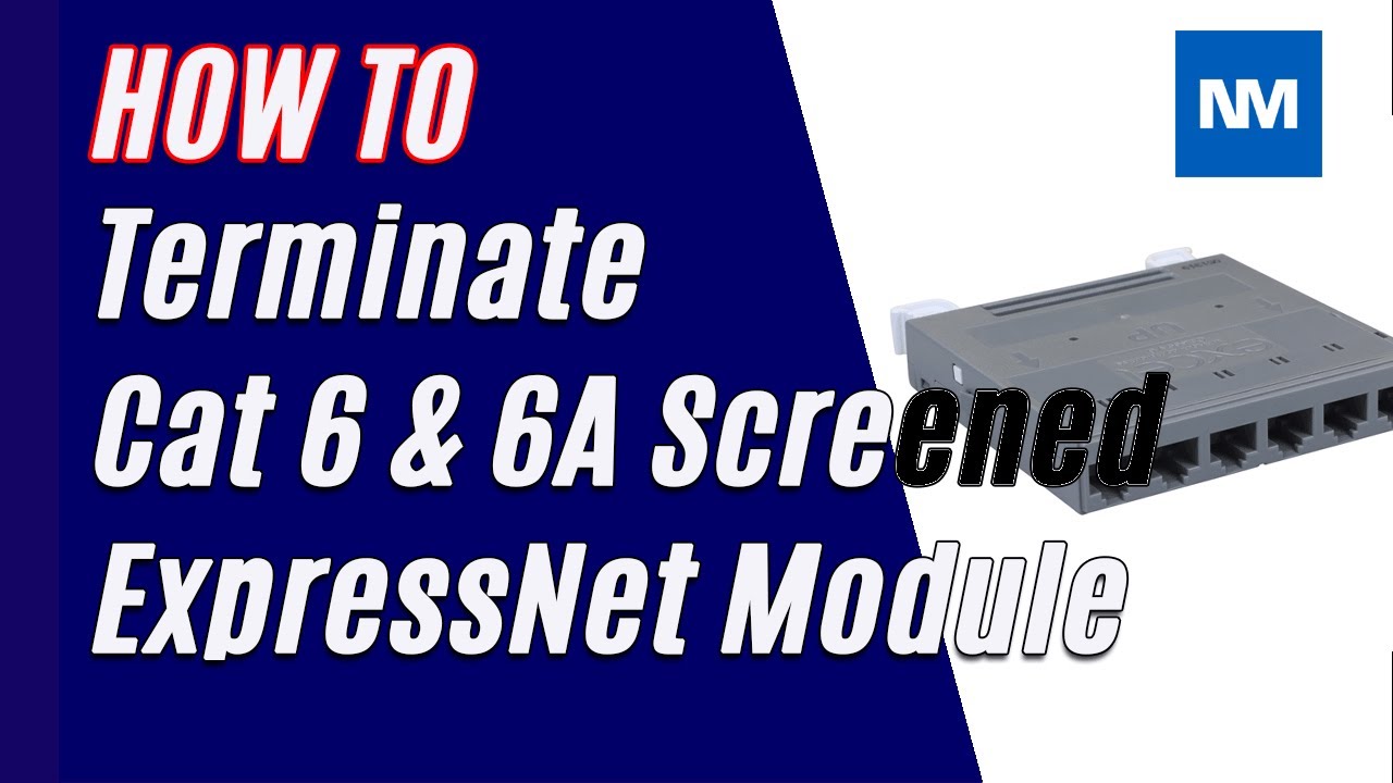 How to terminate a Cat 6 & 6A Screened ExpressNet Module - YouTube