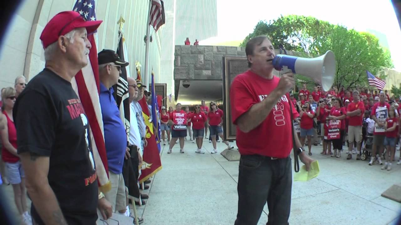 CWA IBEW Strike against Verizon Prayer - YouTube