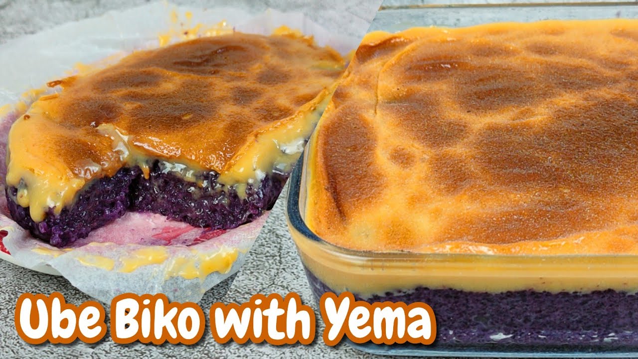P150 PUHUNAN! Ube Biko with Yema Toppings | How To Make Bibingkoy Ube ...