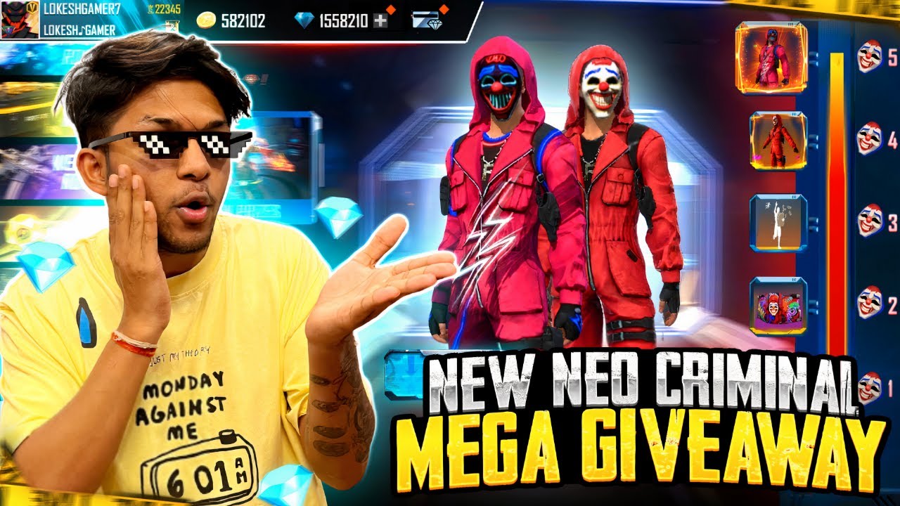Red Criminal Bundle Giveaway Garena Free Fire - YouTube