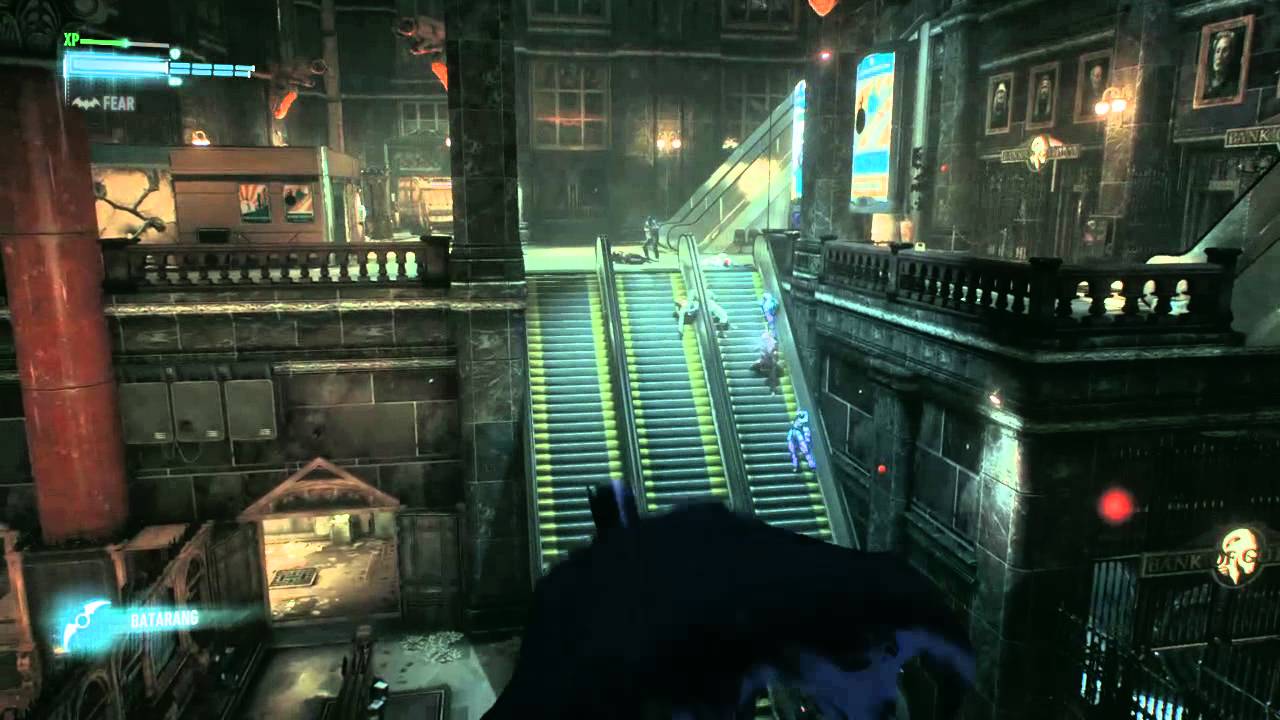 BATMAN™: ARKHAM KNIGHT 2 face slides down the escalator - YouTube
