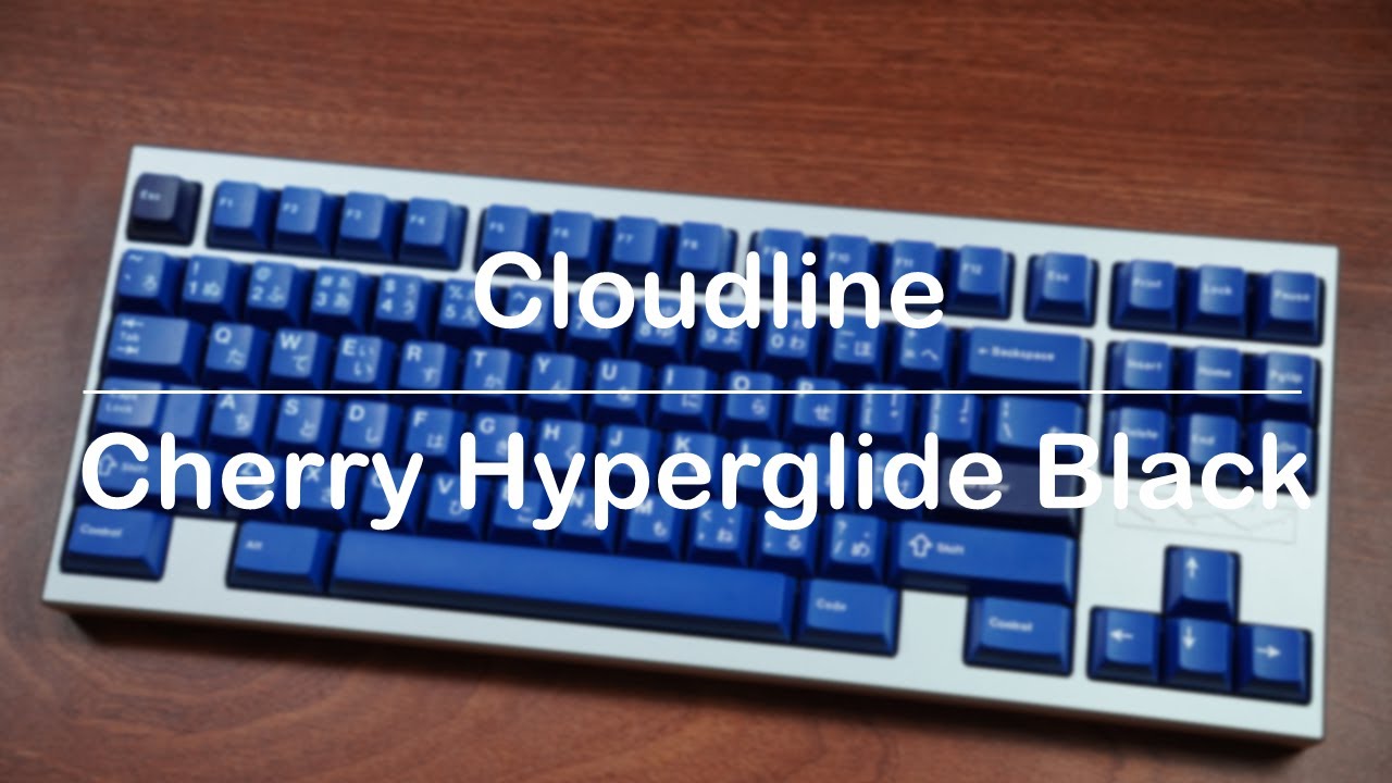 Typing Sounds: jjw Cloudline TKL with lubed Cherry Hyperglide Black ...