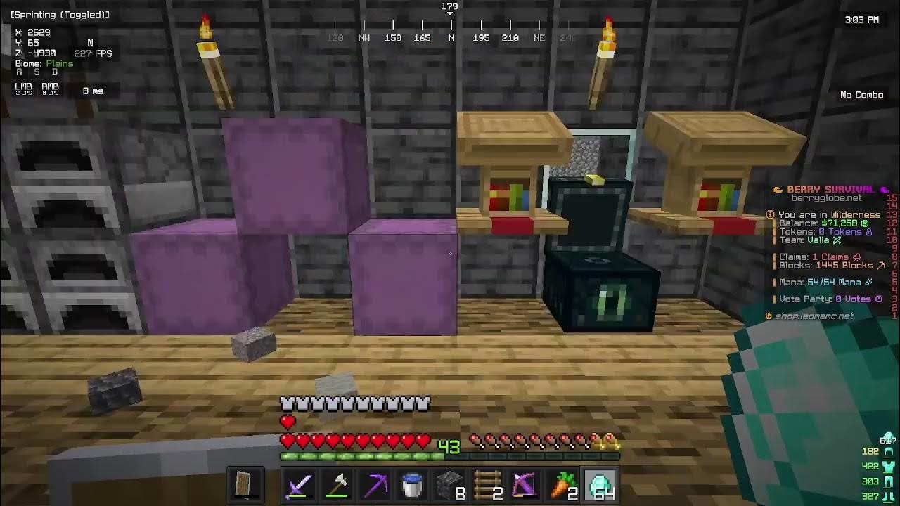 Getting the last few of diamonds I need for my stack of diamond blocks ...