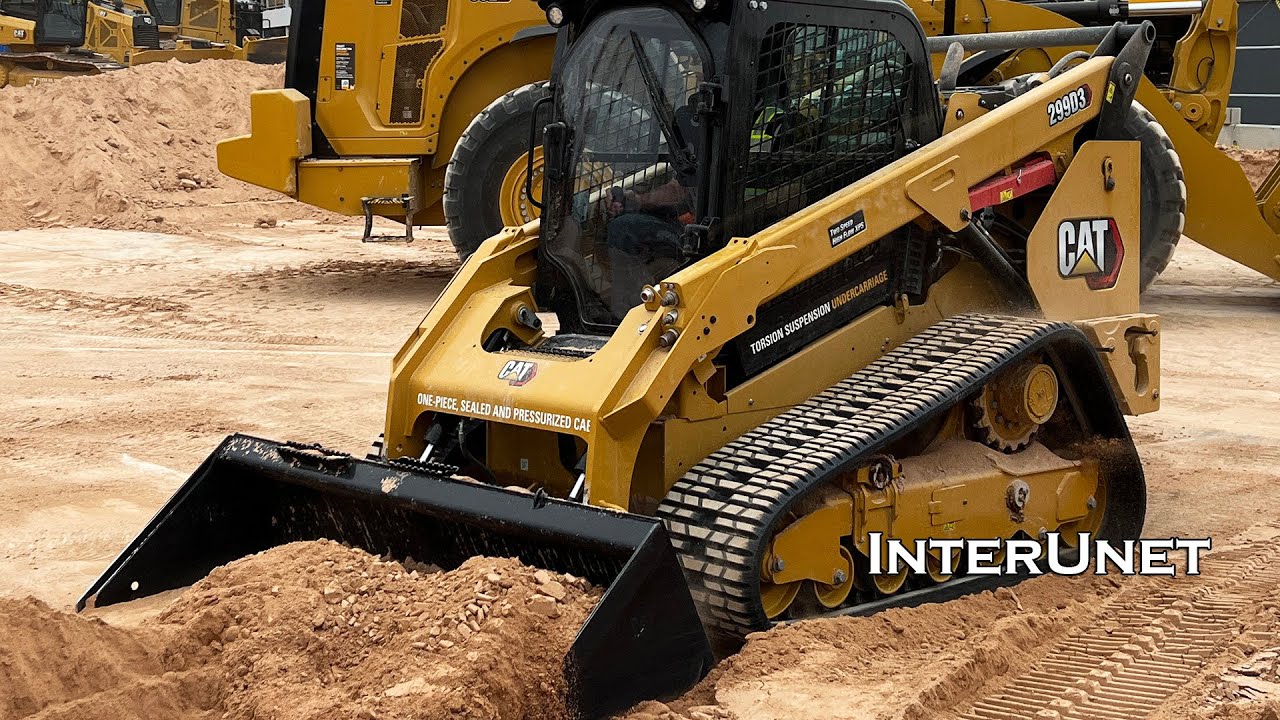Operating Compact Track Loader CAT 299D3 - YouTube