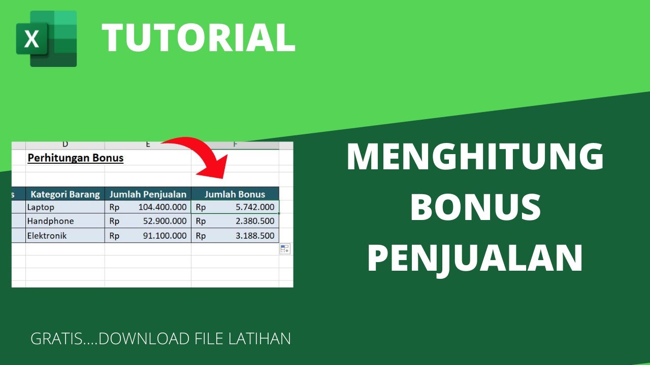 Cara Menghitung Insentif Bonus Penjualan Di Excel - YouTube