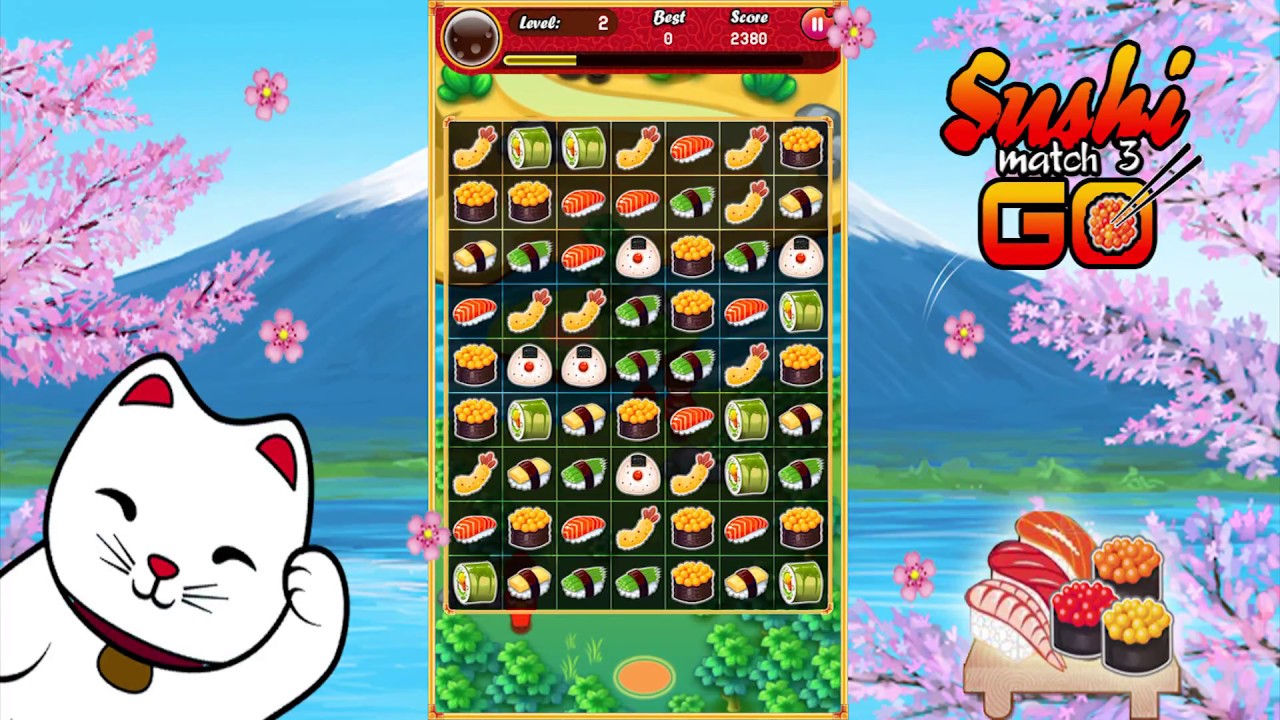 Sushi GO is an amazing and challenging match-3 puzzle game - YouTube
