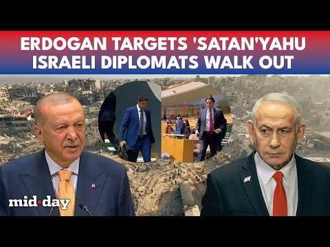 Erdogan's Gaza Showdown At UN: Israeli Diplomats WALK OUT As Turkey Demands Palestine Recognition