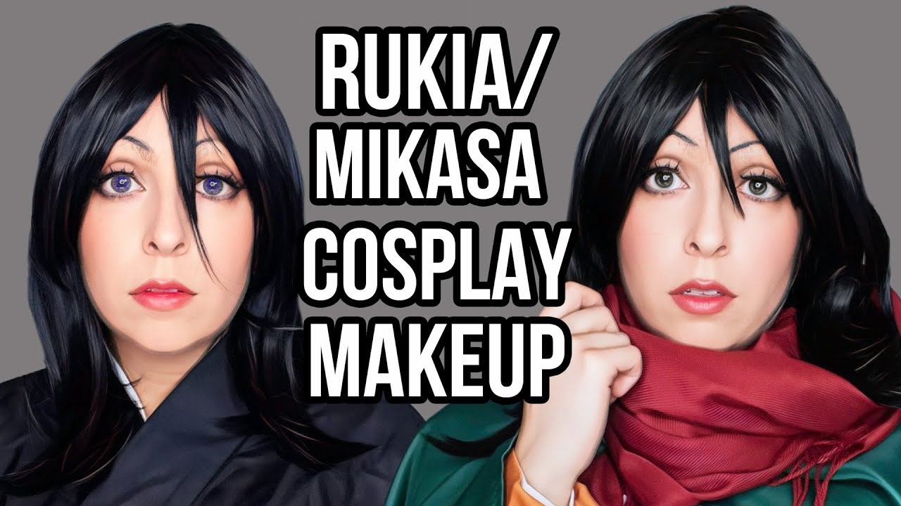 MIKASA/RUKIA COSPLAY MAKEUP TEST - YouTube
