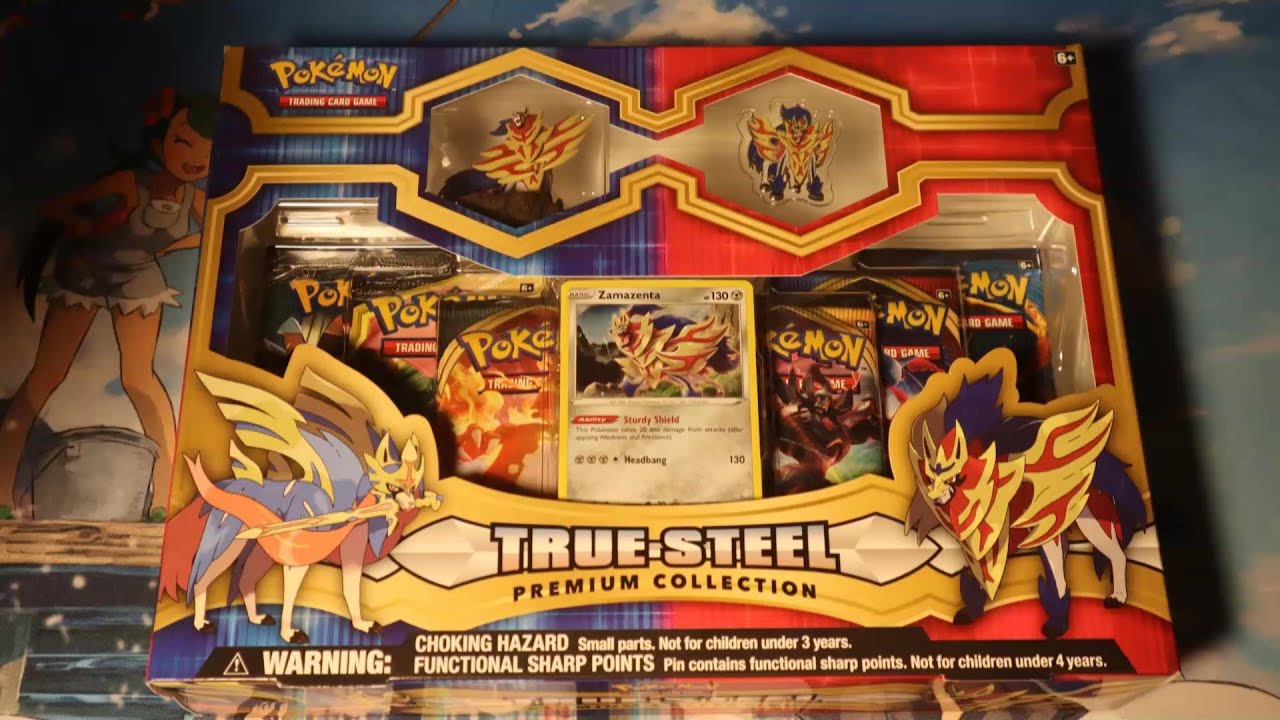 True Steel Zamazenta Premium Collection Box Opening - POKE88 - YouTube
