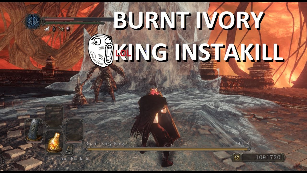 Dark Souls II - INSTAKILL BURNT IVORY KING!!! (Crown of the Ivory King ...