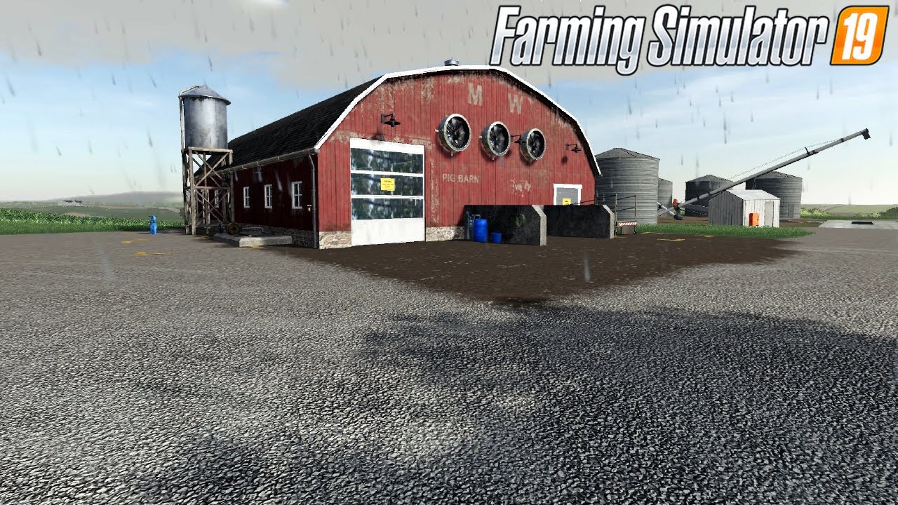 Pig Barn Has Been Placed & Tractor Update [FS19] - YouTube