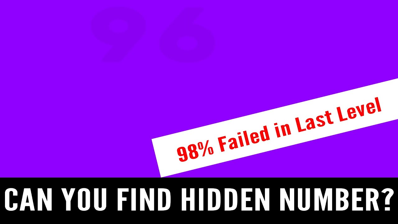 Eye Test | Can You Find Hidden Number? - YouTube
