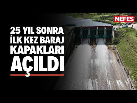 Baraj kapağının açılışını görmek için baraja akın ettiler