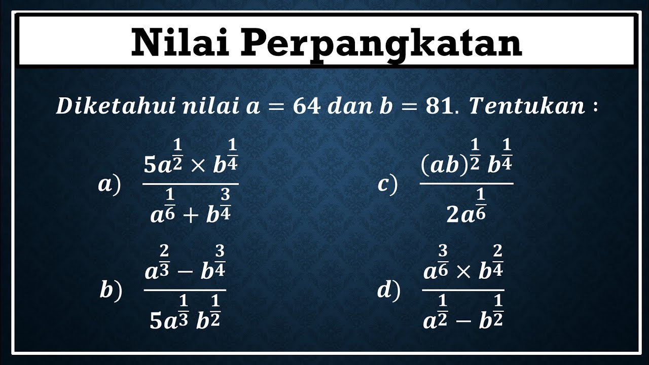 Cara mudah menentukan nilai perpangkatan + Latihan soal - YouTube