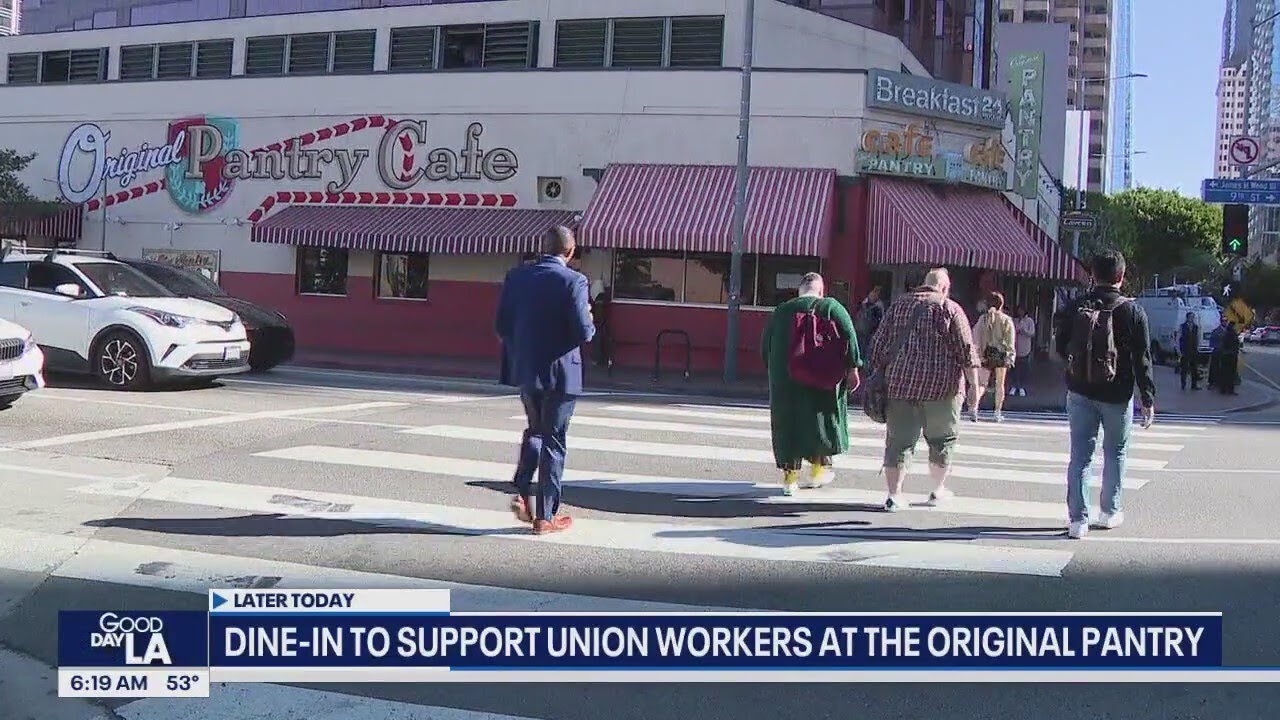 Dine-in to support Original Pantry union workers - YouTube
