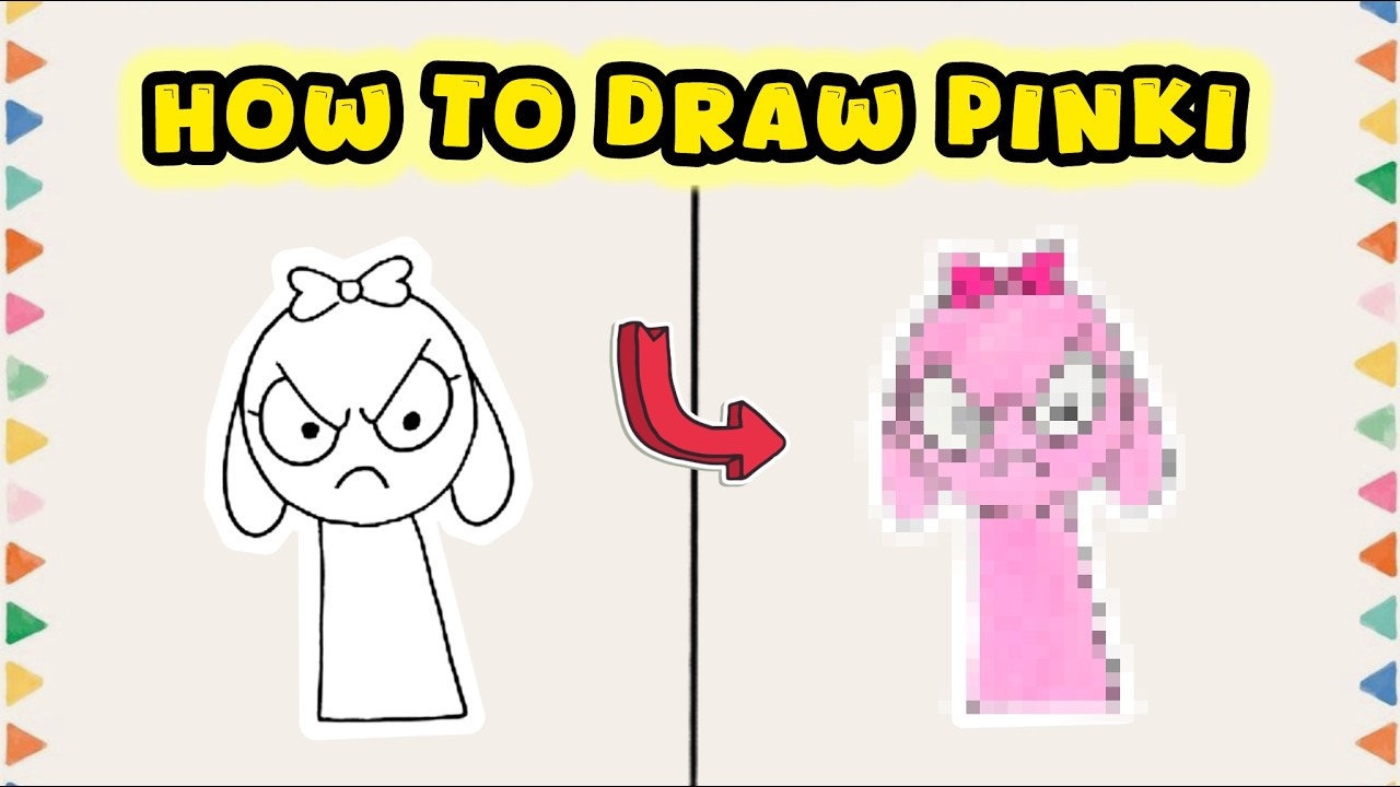How to Draw Pinki from Incredibox Sprunki – Cartoon Drawing - YouTube