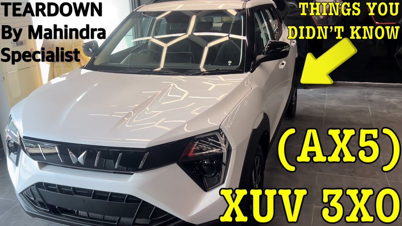 Mahindra XUV 3XO : AX5 Features, Specs, Engine, Average Mileage, Rates ...