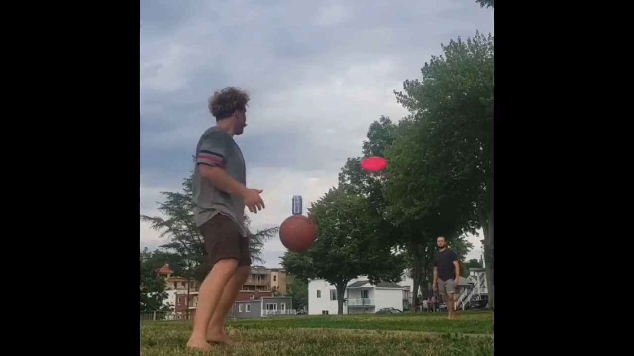 Basketball Frisbee Can Trick - YouTube