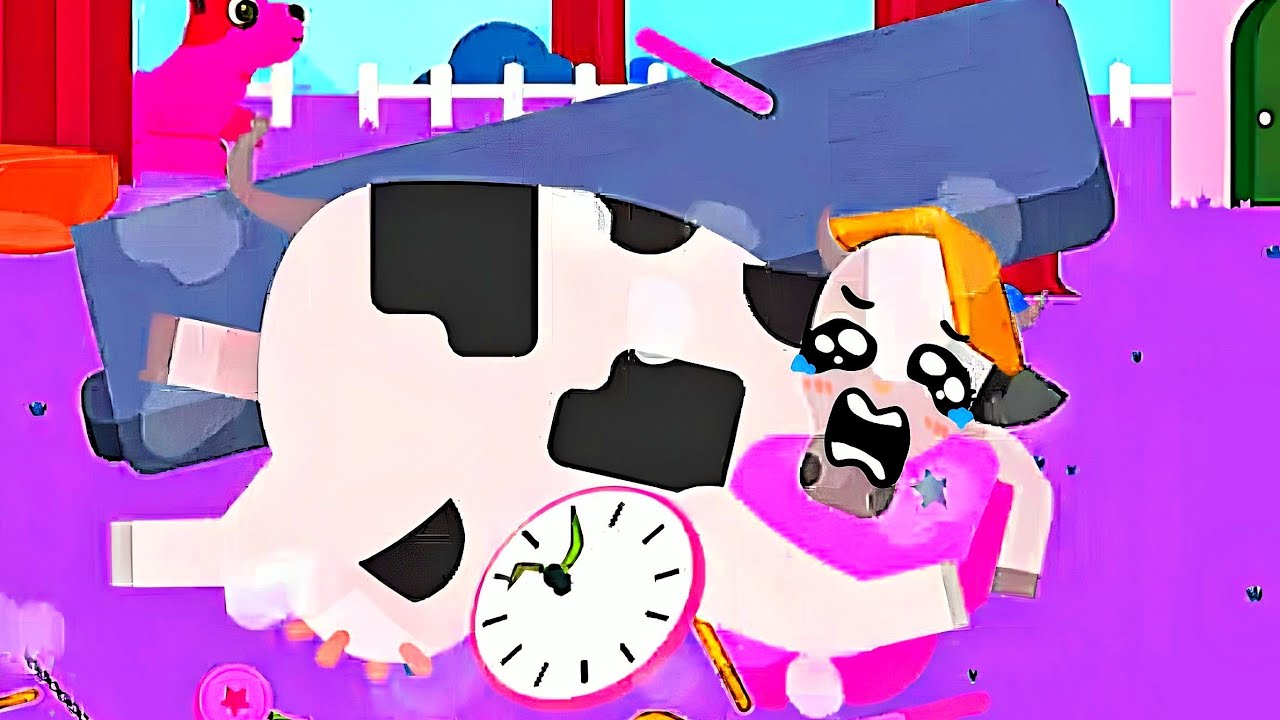 HICKORY DICKORY DOCK | THE COW CRASH ON THE CLOCK - YouTube