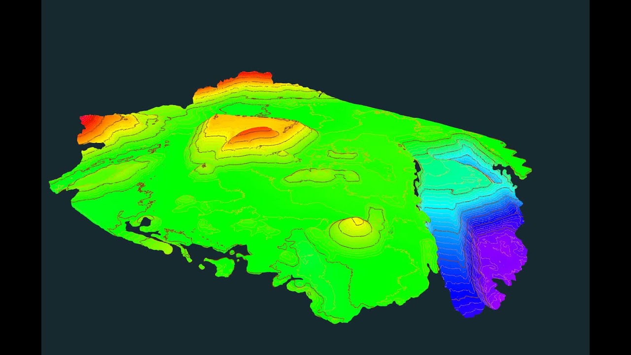 Countour lines and heightmap | Quarry Beton Tomišić (Žminj) - YouTube