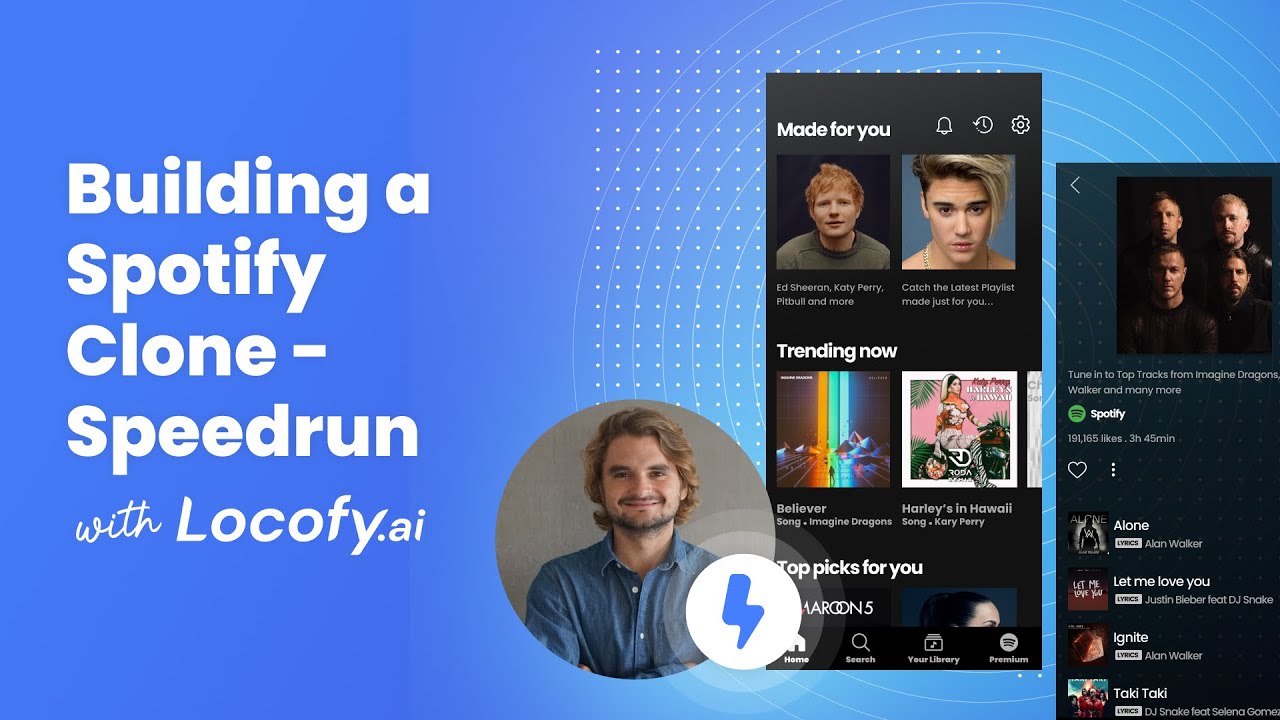 Locofy.ai | Figma to React Native - Spotify Clone [Speedrun] - YouTube