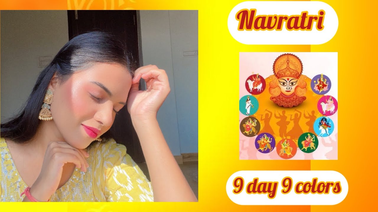 Day 1🌼*Yellow* 9 days 9 colors of Navratri || Happy navratri yellow ...